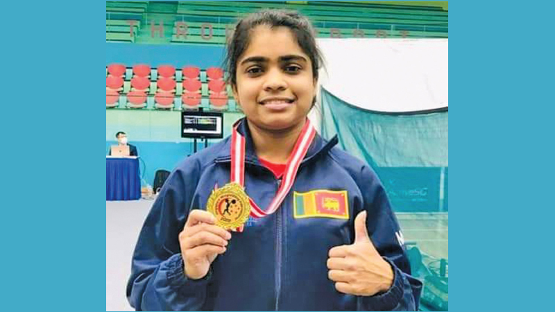 Srimali wins gold in Singapore – FrontPage