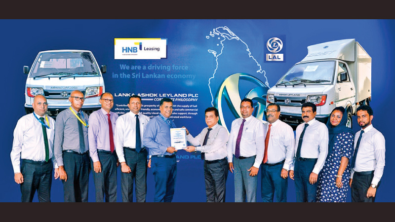HNB partners Ashok Leyland offers leasing packages for DOST trucks ...