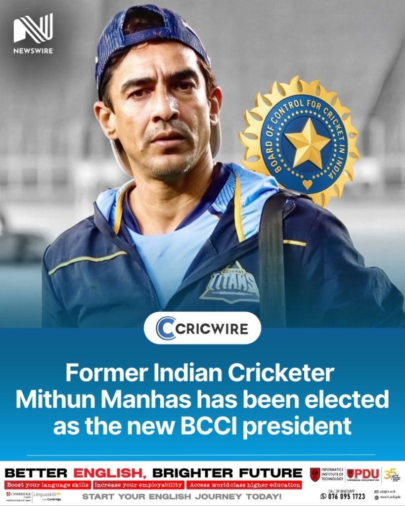 Former Cricketer Mithun Manhas to head BCCI – FrontPage