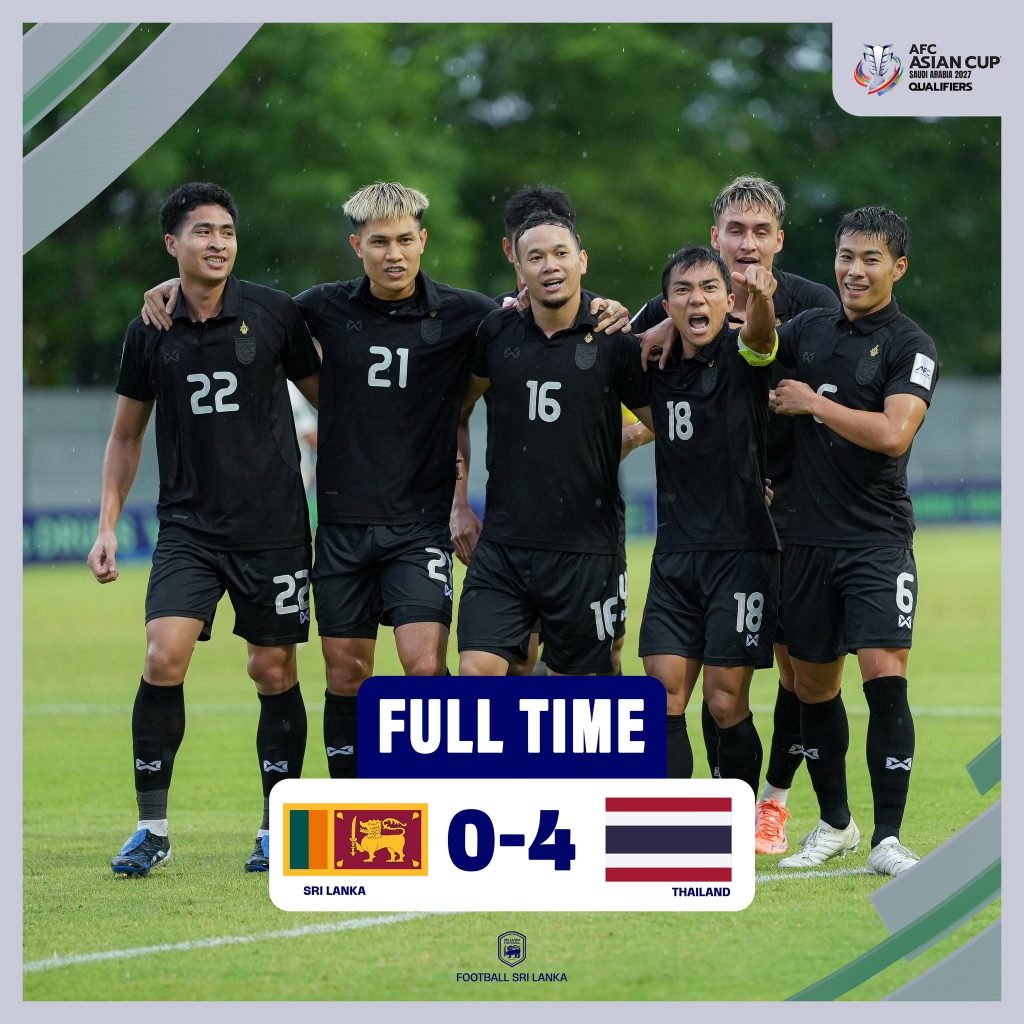 Sri Lanka suffer heavy 4–0 defeat to Thailand in Colombo – FrontPage